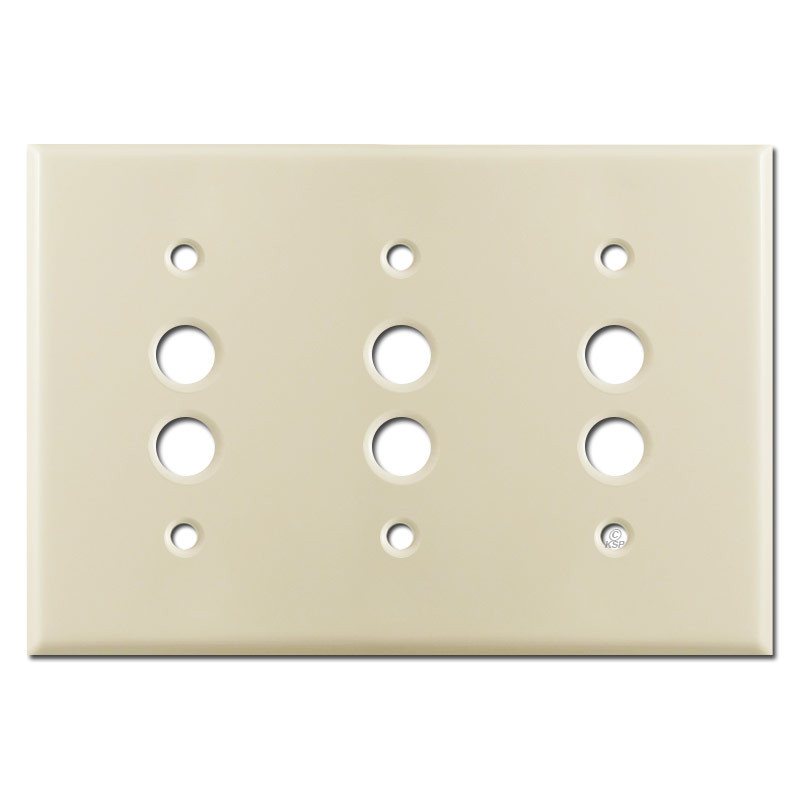 3 Push Button Switch Covers - Ivory | Kyle Switch Plates