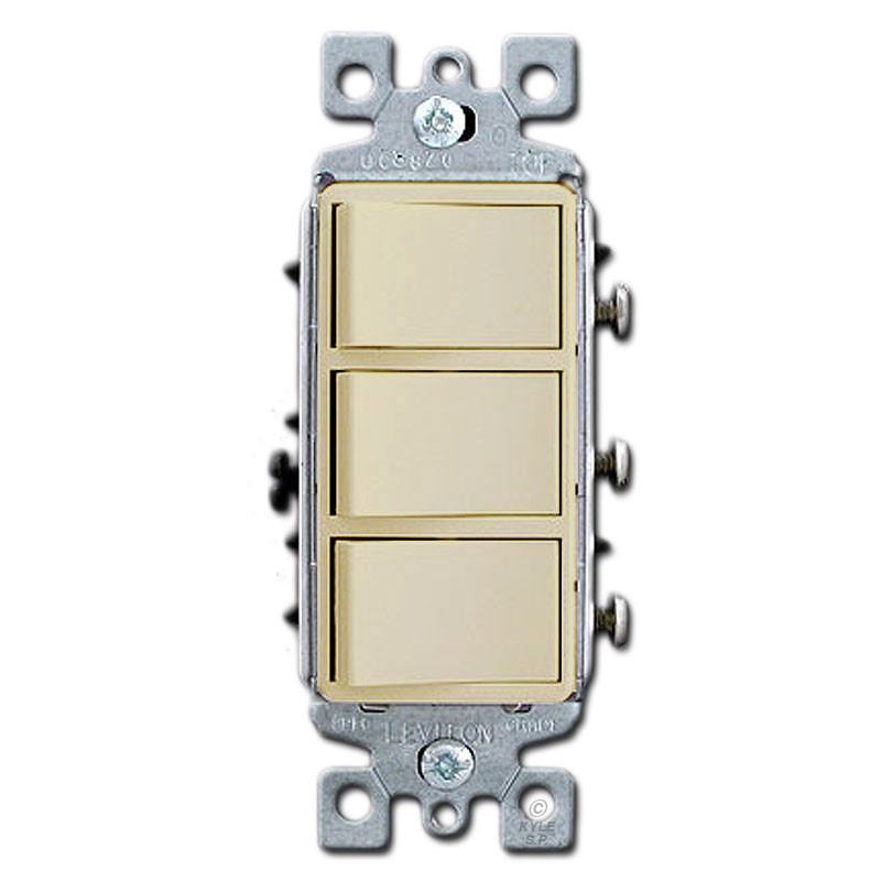 Ivory Combo Rocker Switch - Electrical Outlet