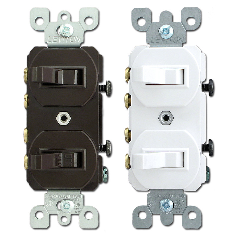 Stacked 3 Way Push-Button Light Switches for 2 Locations