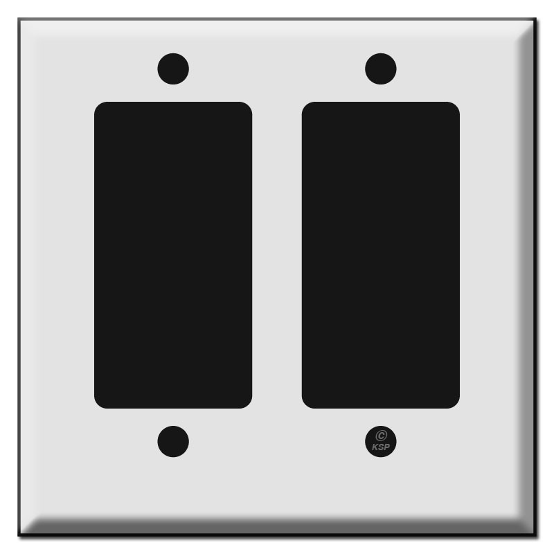 Narrow 2 Toggle Light Switch Wall Plates for Tight Spaces - USA Made