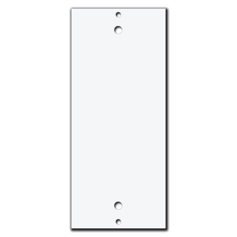 White Duplex Outlet Blank Filler Insert for Wall Switch Plates