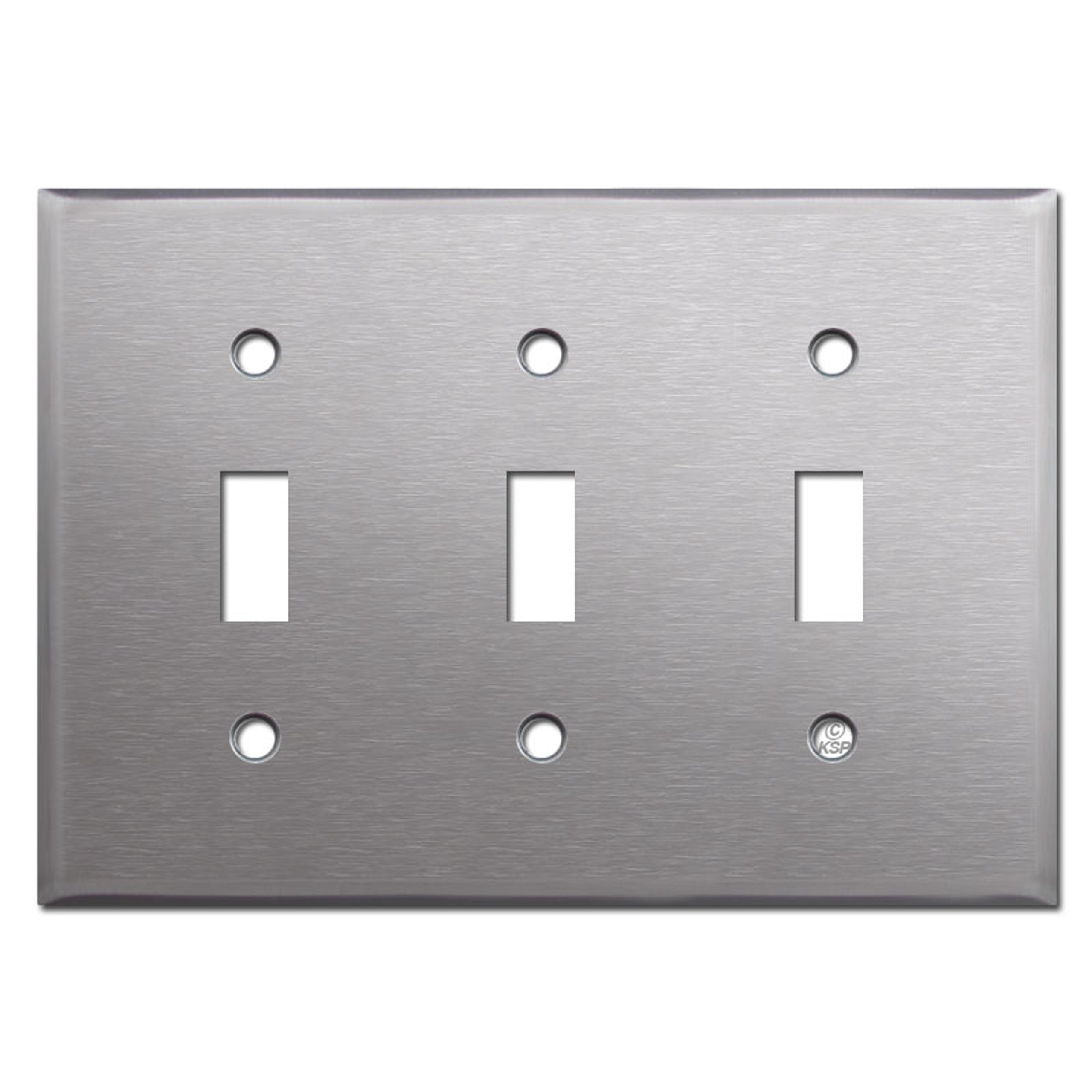 2 Toggle Switch Plate Satin Stainless Steel Kyle Switch Plates