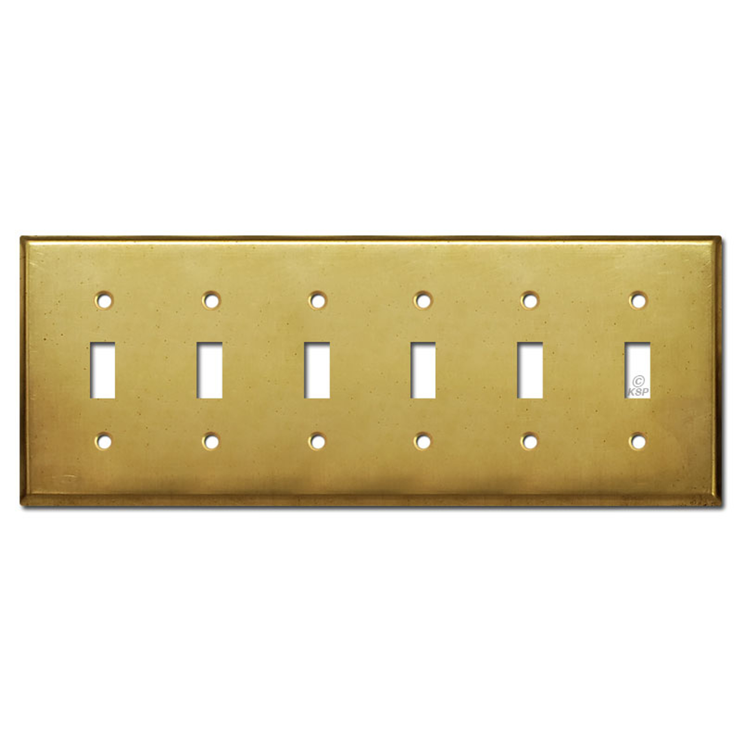 1 Push Button Light Switch Plate Cover Unfinished Raw Brass
