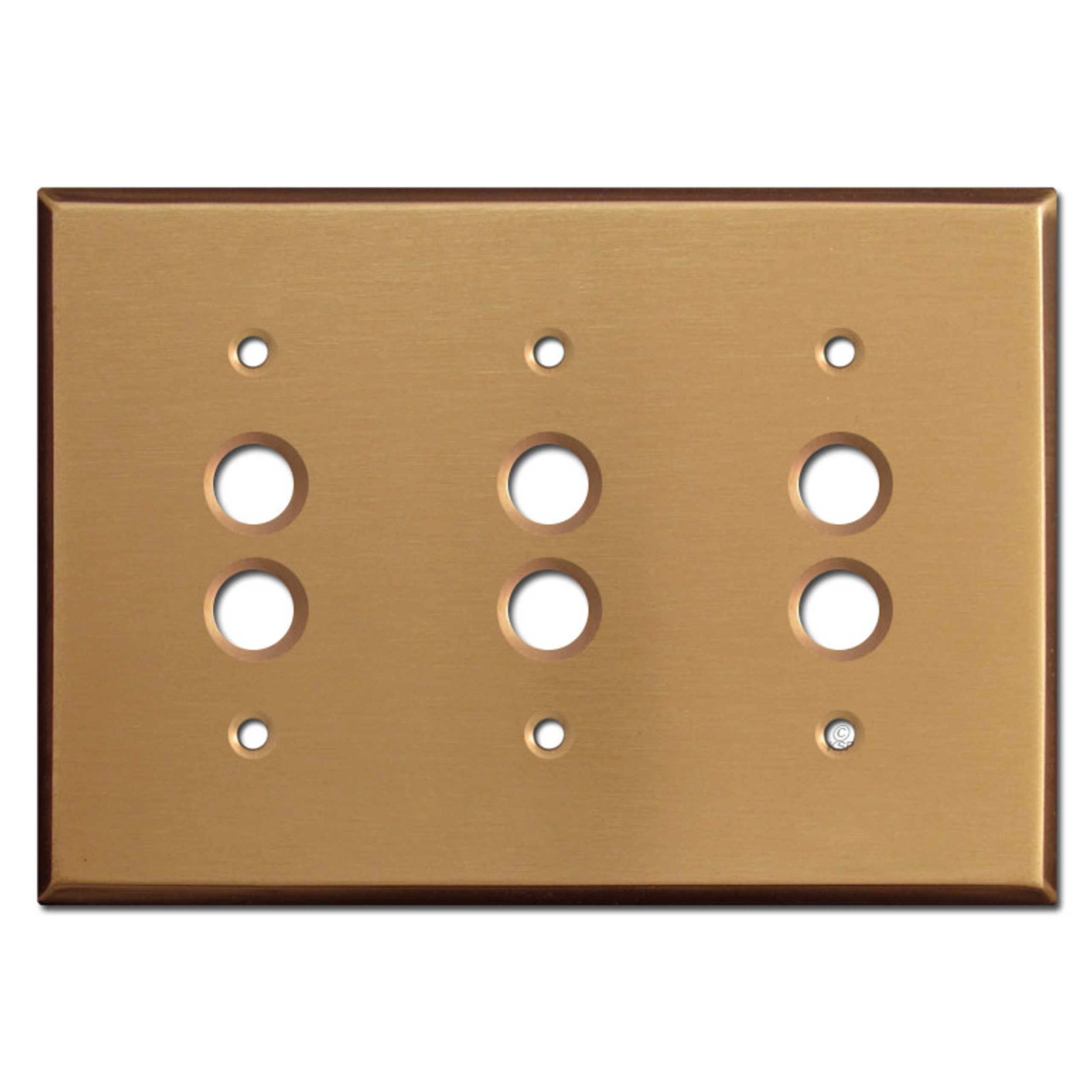 2 Push Button Plate Covers Dark Bronze Kyle Switch Plates