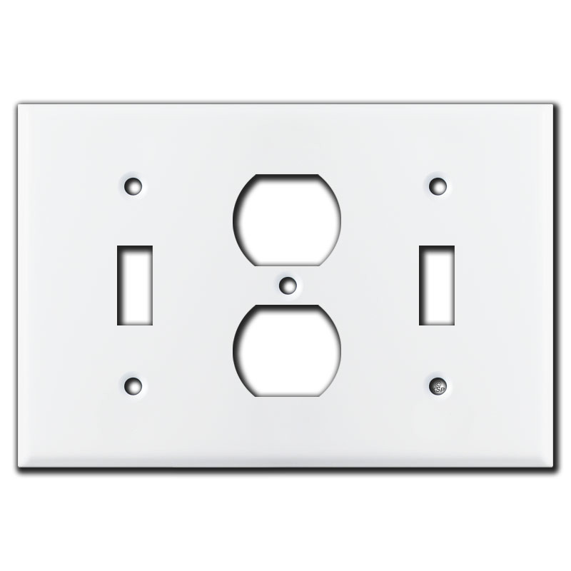 Round Toggle Light Switch Wall Plates - White | Kyle Switch Plates