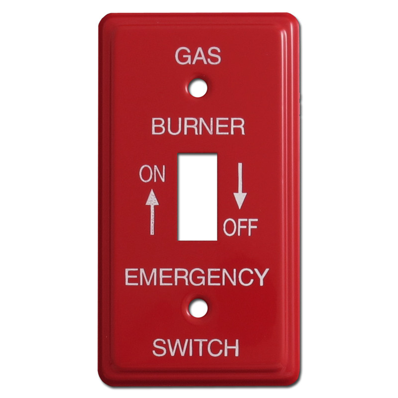 Emergency Switch Plate, Red Gas & Oil Burner Cover, GFCI Outlet Plates