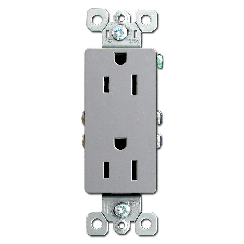 Gray Electrical Outlets for Grey Receptacle Cover Plates