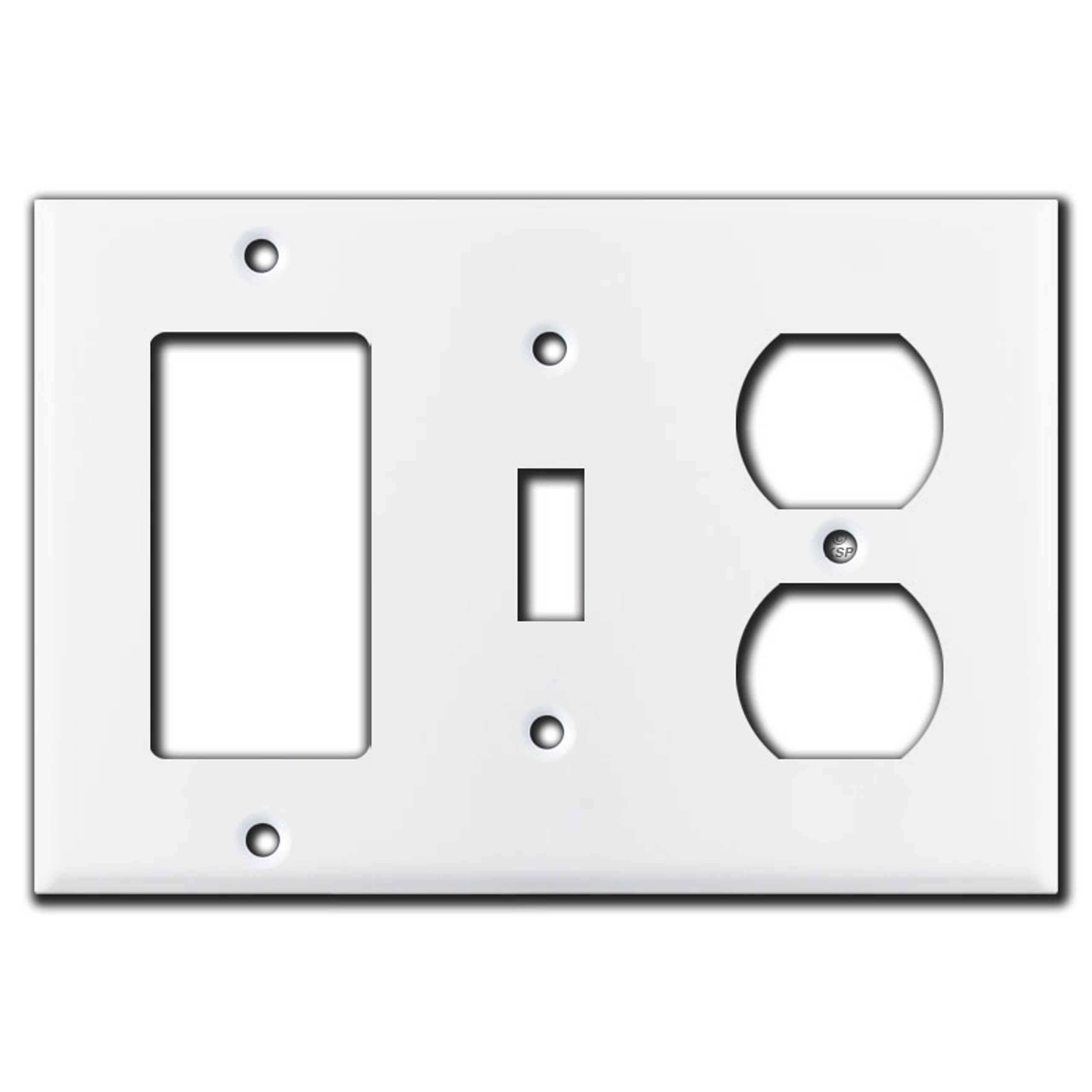 Decora Toggle Receptacle Light Switch Cover White