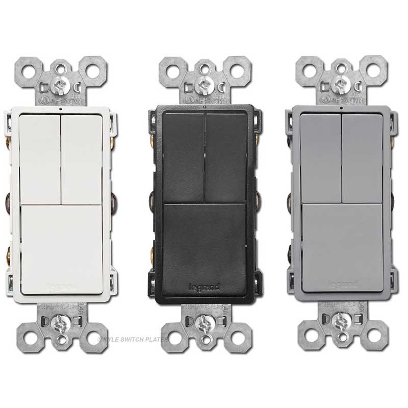Triple Light Switches Dual S/P + 3-Way Legrand RCD113