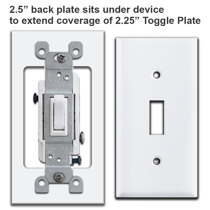 2.5'' Narrow Toggle Light Switch Covers | Kyle Switch Plates
