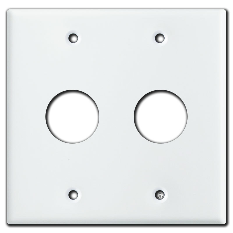 Double 1-1/8'' Round Push Switch or Controller Wall Plate