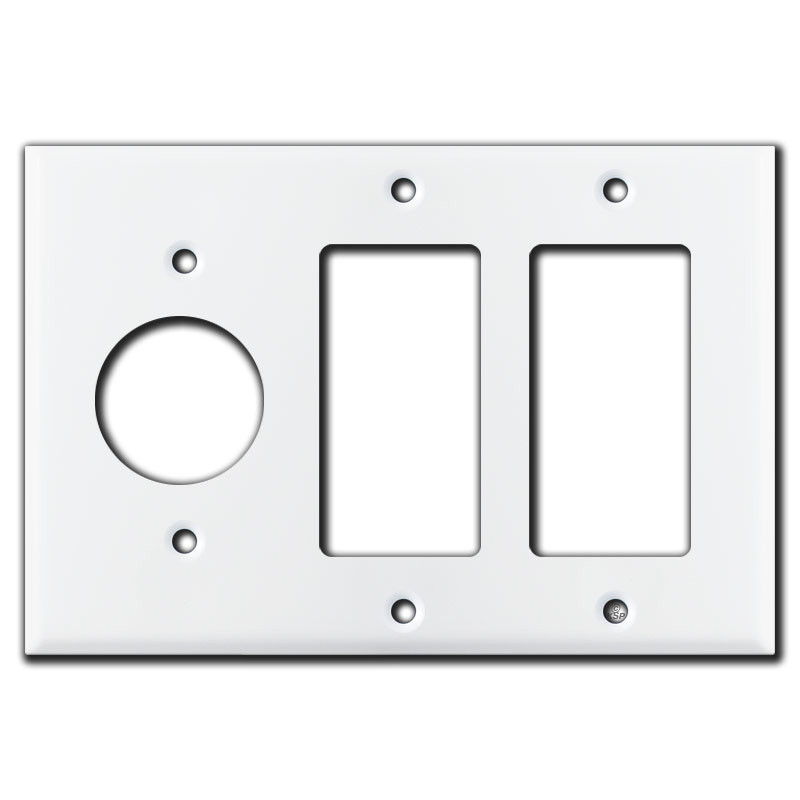 1.4'' Round Outlet 2 GFCI Decora Rocker Wall Switch Plates