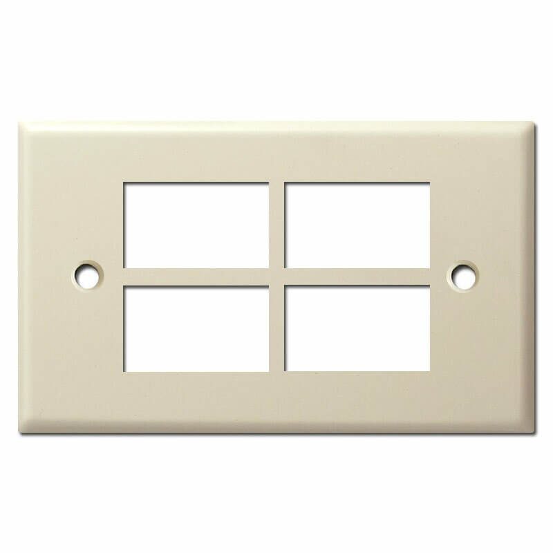 New Style 4-Button GE Low Voltage Light Switch Cover - Ivory