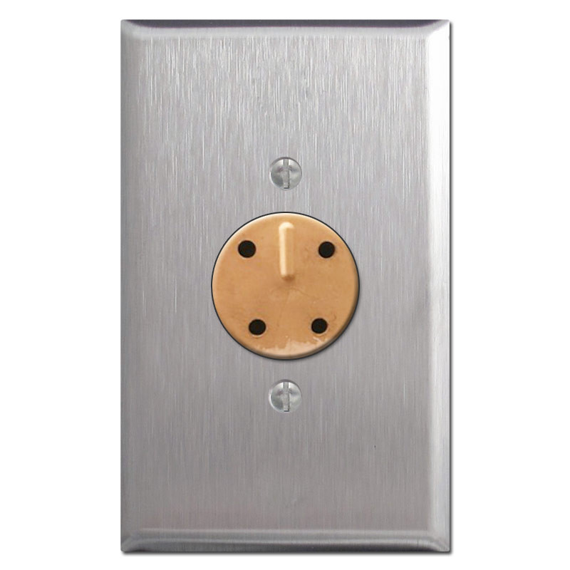 Round 1.25'' Phone Jack Plug Wall Plates 1.87'' Vertical Screws