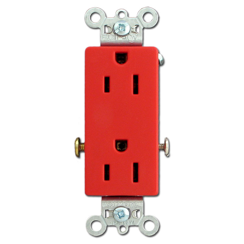 Red Electrical Outlets & Light Switches, Red Dimmers for Switch Plates