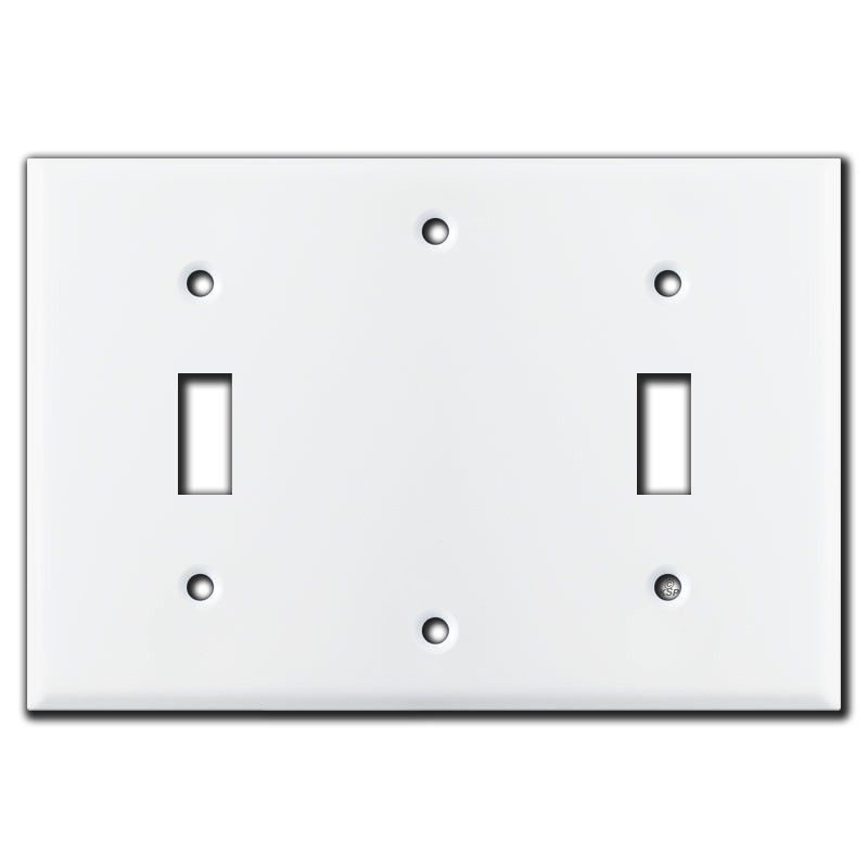 Toggle Blank Toggle 3-Gang Electrical Switch Plate - White