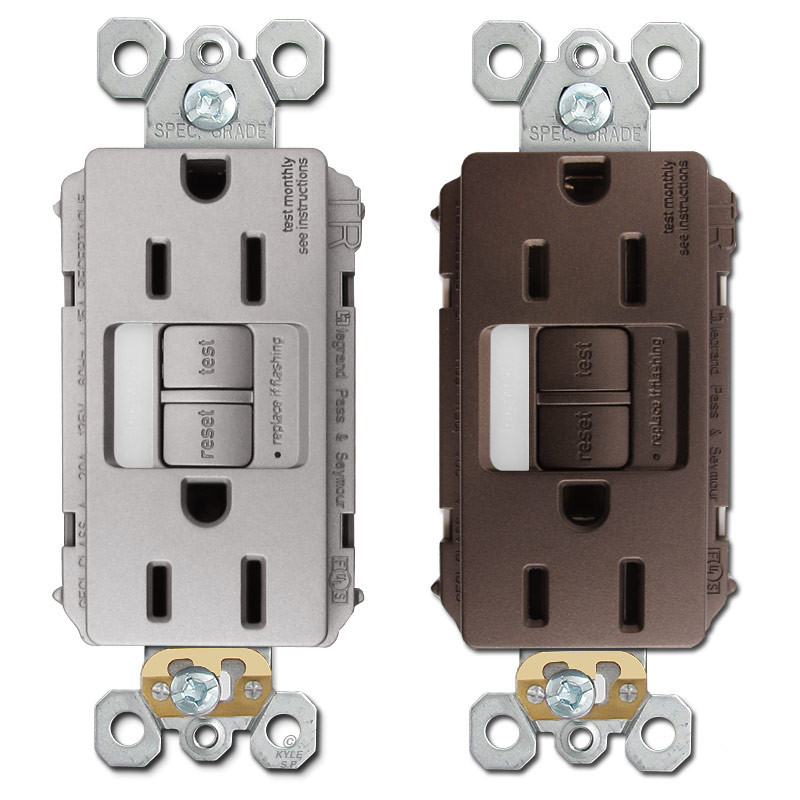 Metallic Outlet Receptacles - Decor 15A Tamper Resistant 885TR