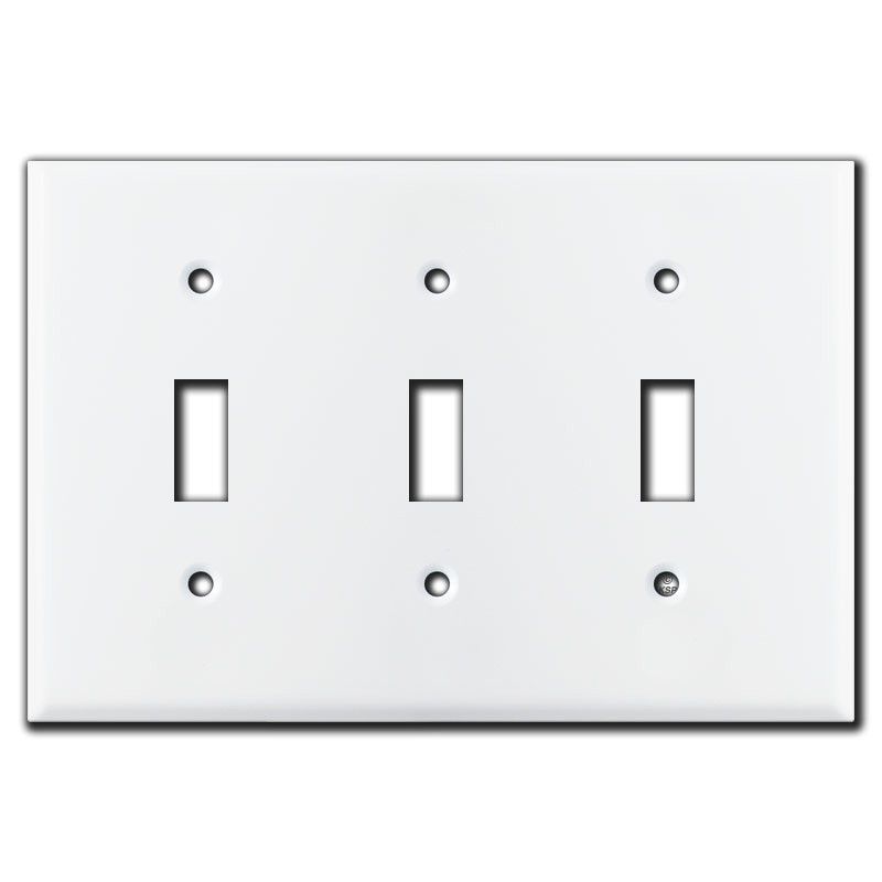 Vertical & Horizontal 3 Toggle Combo Wall Switch Plates