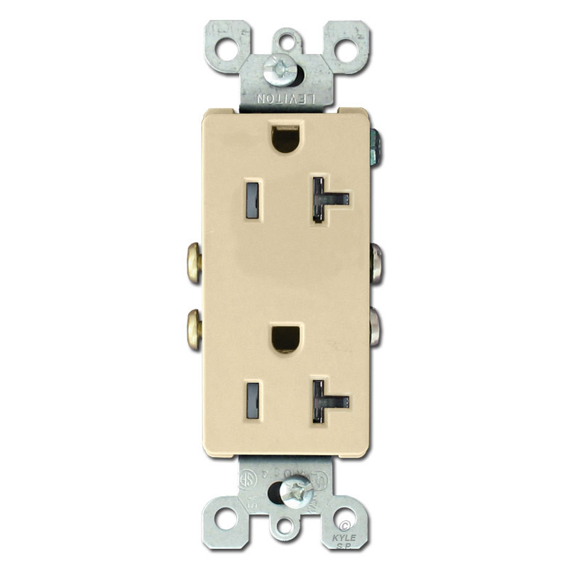 Ivory Outlet Receptacles for Electrical Plug Cover Plates