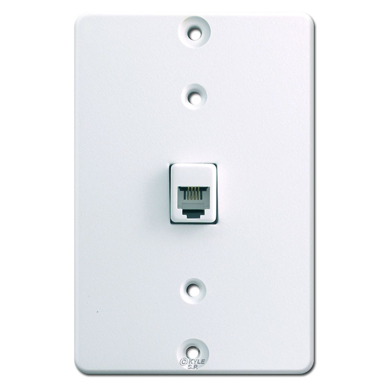 Stainless Steel Wall Phone Jack Leviton C0256