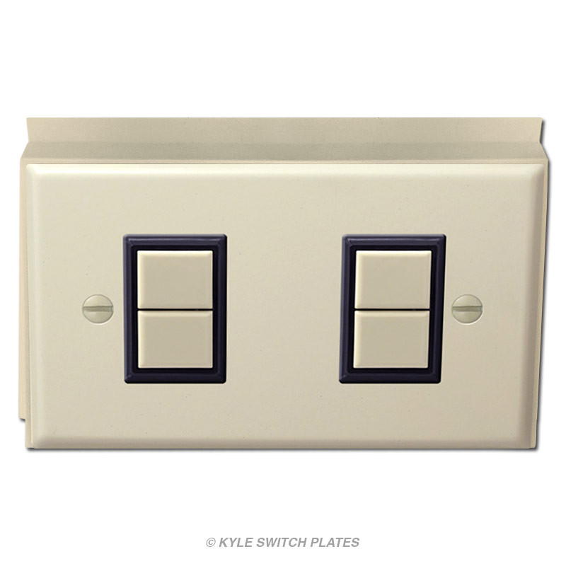 Low Voltage 2 GE Light Switch Surface Mounted Unit - Ivory