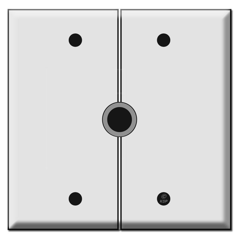 Split 2-Gang Grommet Switch Plate with 1/2'' Cable Opening