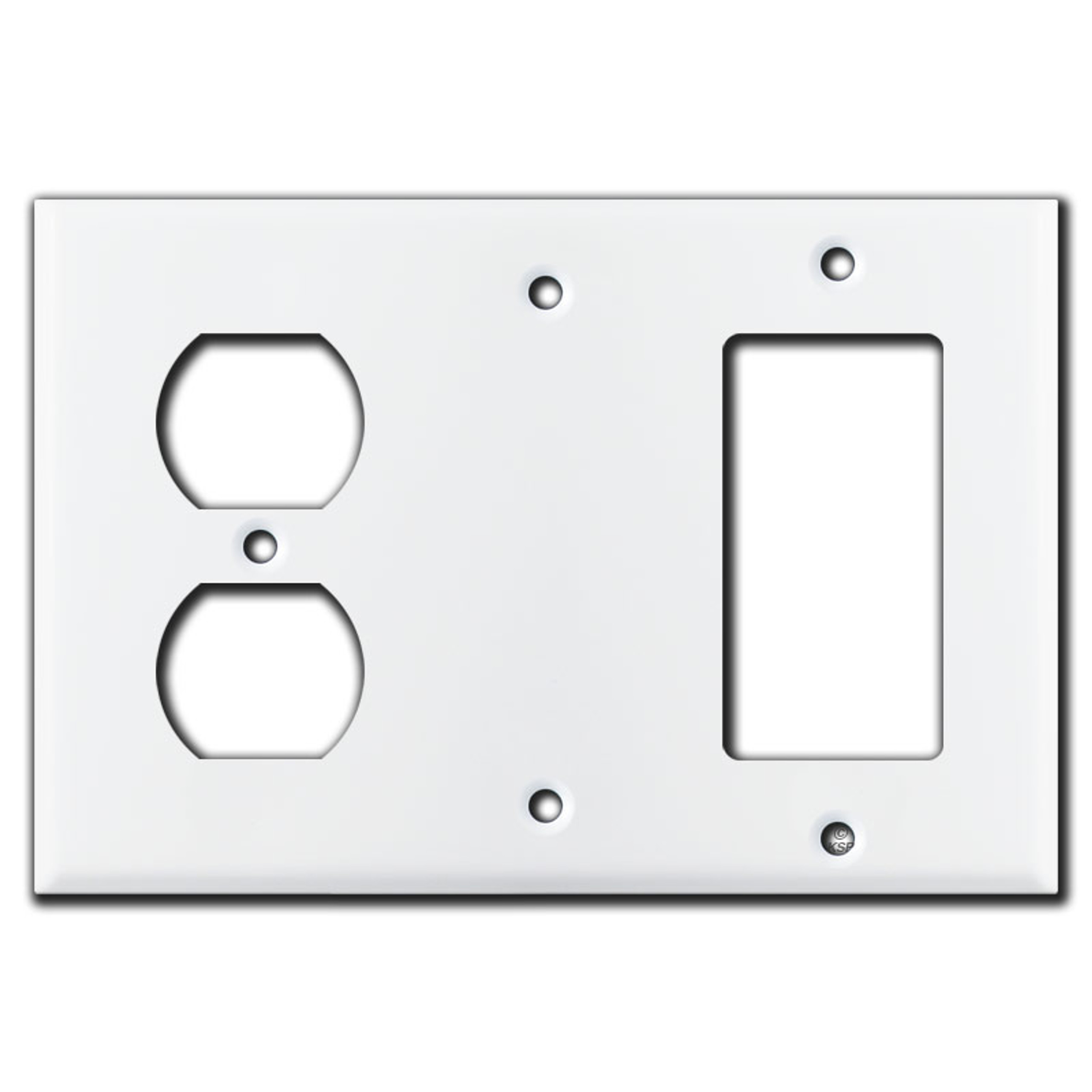 White Combo Decora Switch - Electrical Receptacle