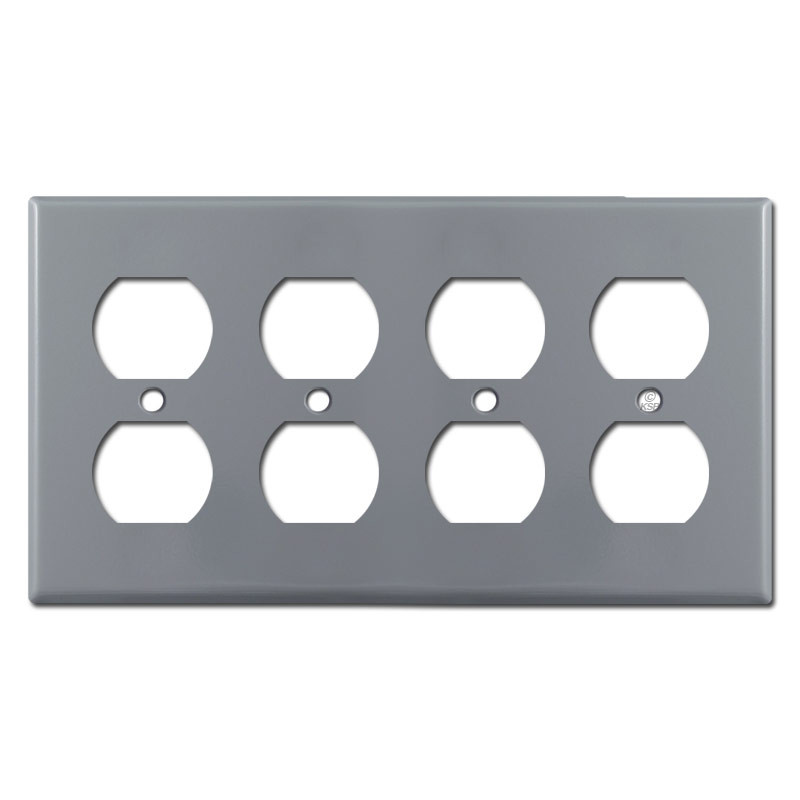 Gray Outlet Cover Plates for Electrical Sockets - Kyle Switch Plates