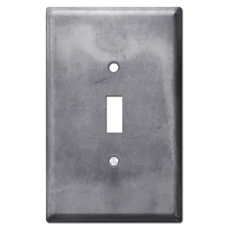 3 Toggle Switch Plate - Raw Steel Paintable | Kyle Switch Plates