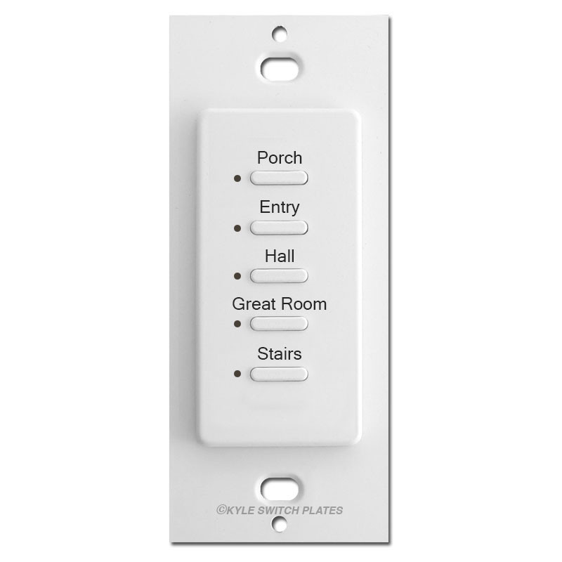 Engraved Touch Plate 6-Button Ultra LED Low Voltage Switches