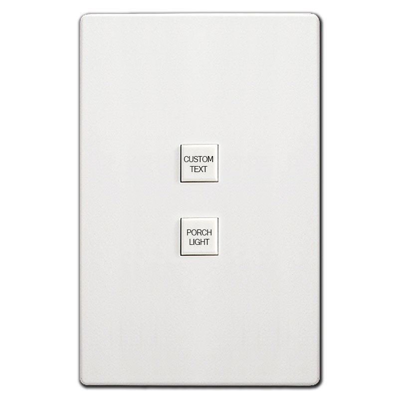 Engraved Touchplate Low Volt 2 Switch Light Controls Mystique