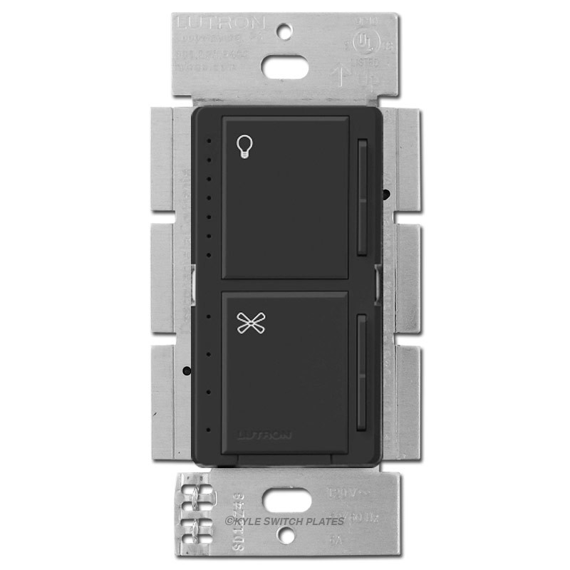 Decorator Black Fan Switch Control 3-Speed Lutron Skylark