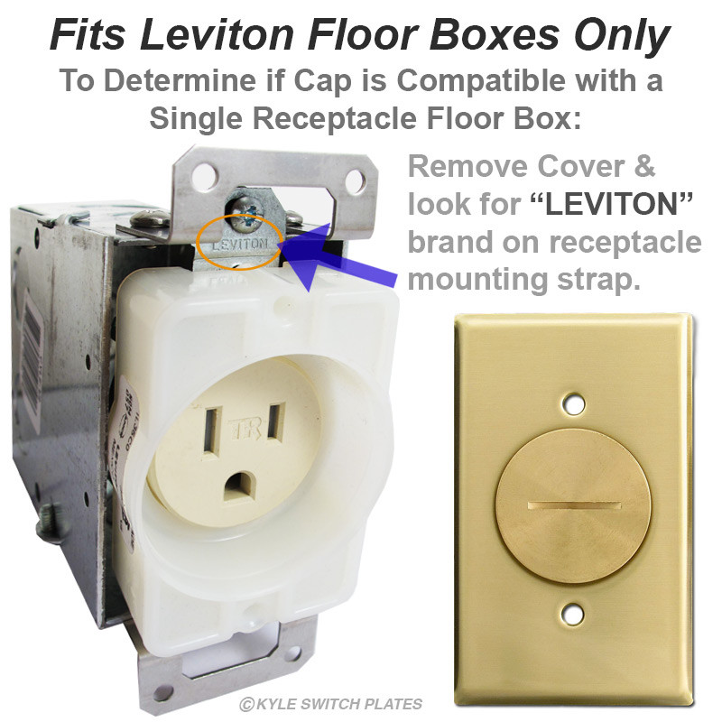 Leviton Replacement Caps for Single Receptacle Floor Box Switch Plates