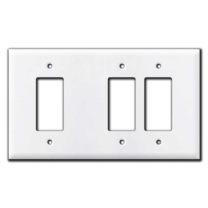 Oversized Rocker Blank 2-Rocker Switch Plate Cover - White