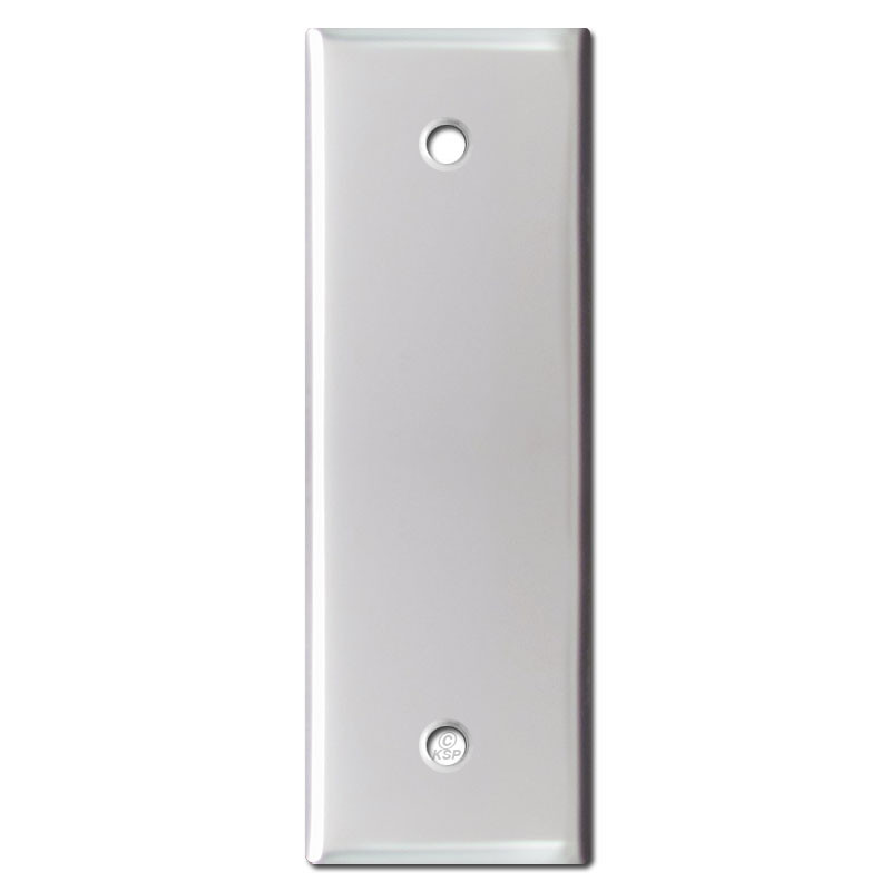 Narrow 1.5'' Blank Wall Plate Cover - Brushed Aluminum