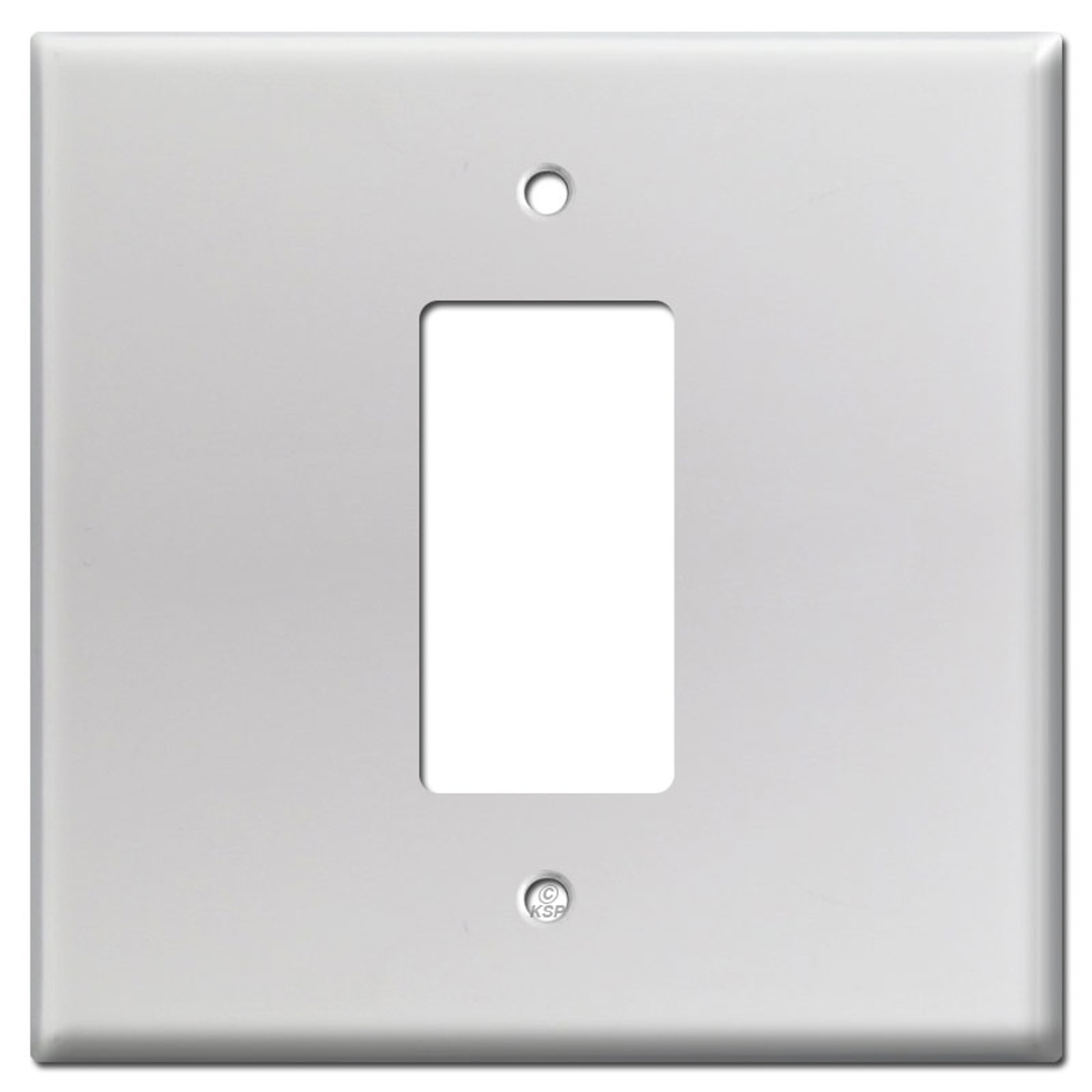 Jumbo 2 Gang Centered Decora Switch Cover Brushed Aluminum