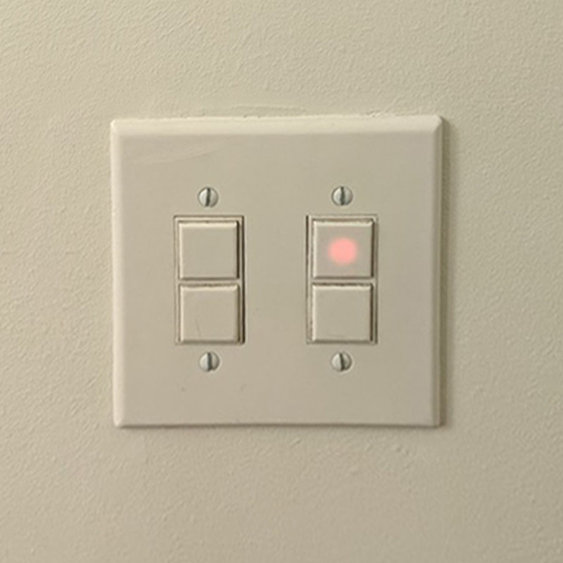 Leviton Centura 2-Gang Push Button Light Switch Plate - White