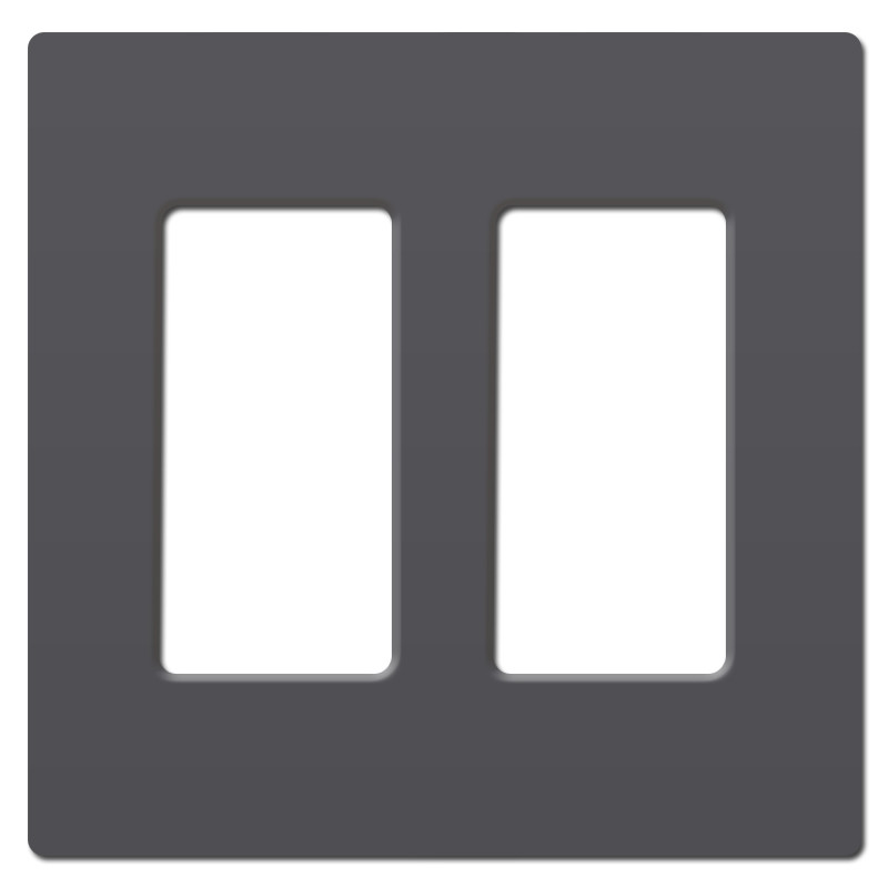 White Plastic Screwless Light Switch Plate - 2 Gang Legrand