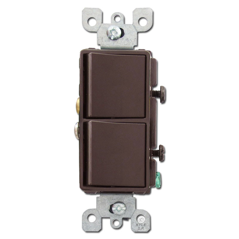 Brown Double Decora Switch | Kyle Switch Plates