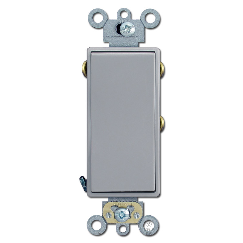 White DPDT Maintained Decora Rocker Switches