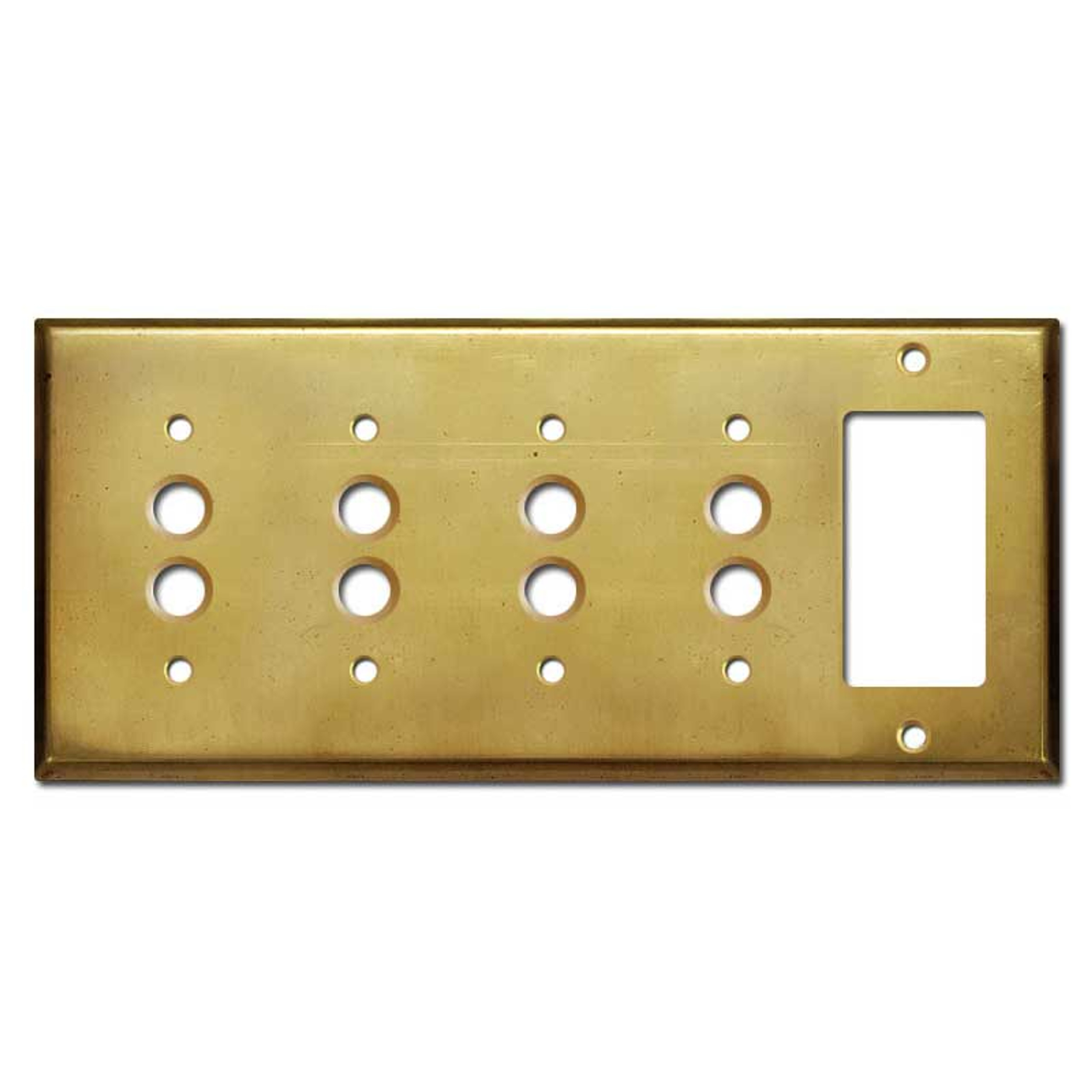 1 Push Button Light Switch Plate Cover Unfinished Raw Brass