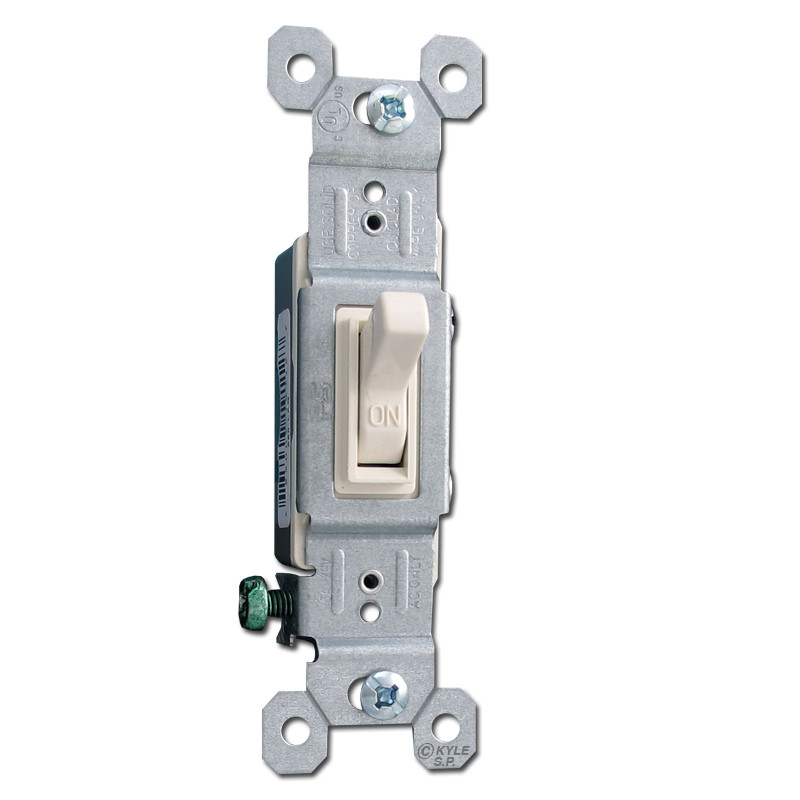 Light Almond 15 Amp Toggle Switches | Kyle Switch Plates