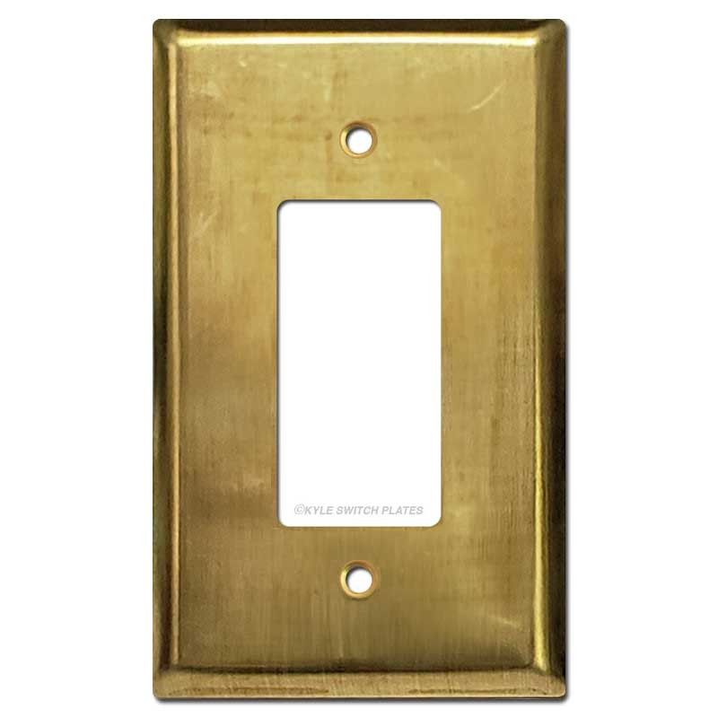 Oversized 1 Decora Rocker/GFCI Outlet Cover Plate - Raw Brass