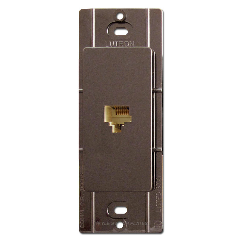 Brown Wall Plate Insert with Decora Cable Coaxial Jacks
