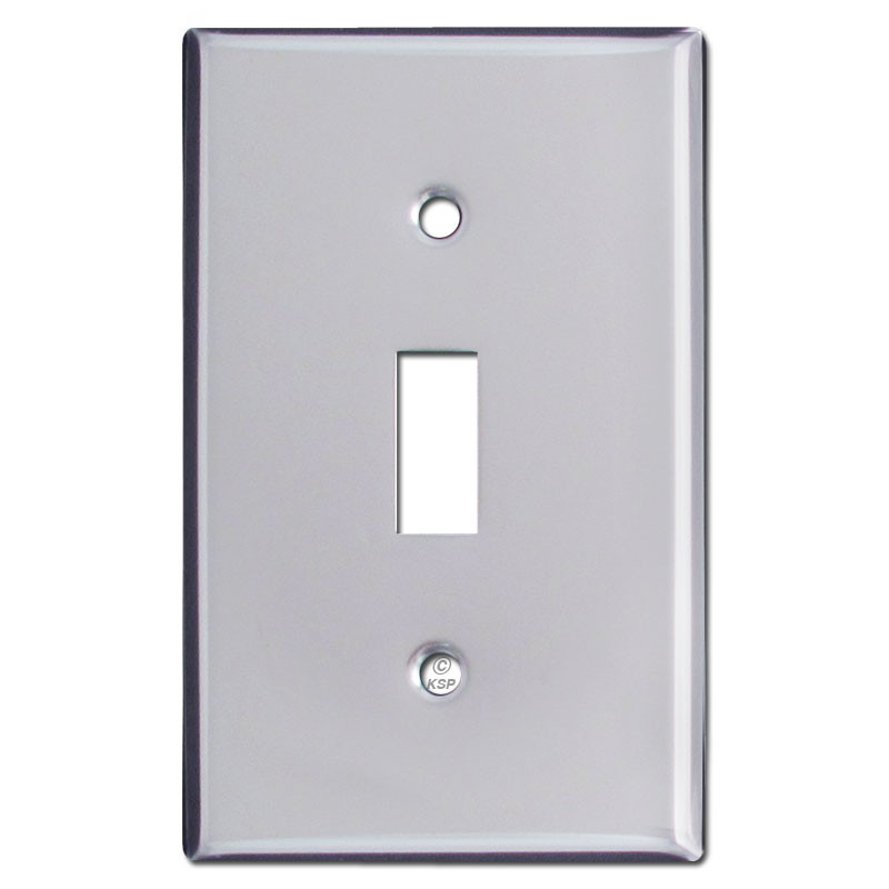 Art Deco Fans Light Switch Covers in Polished Chrome - Kyle Design