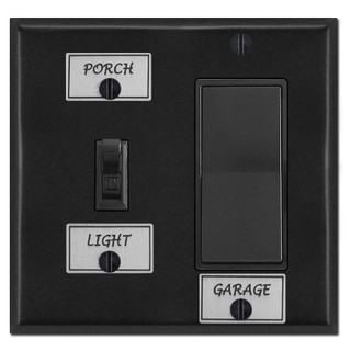 Silver Switch ID Labels for Light Switchplate Covers