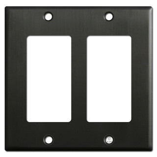 Double Rocker Switch Plate Cover - Polished Chrome