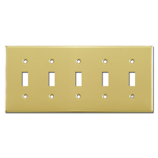 Polished Brass Toggle Switch Plate Covers