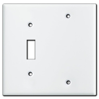 3-Gang 2-Toggle 1-Blank Wallplate - White | Kyle Switch Plates