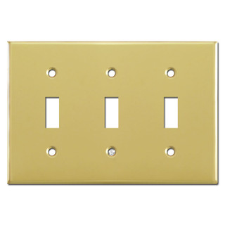 Polished Brass Toggle Switch Plate Covers